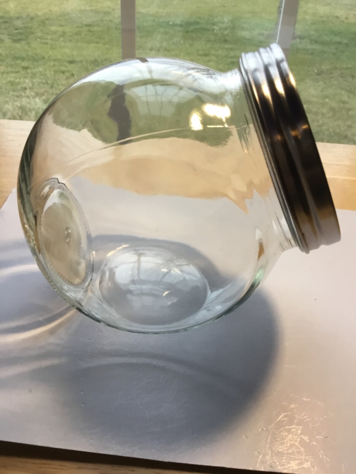 5” Glass TILT JAR Vintage Style Tea penny candy spice Storage Canister ...