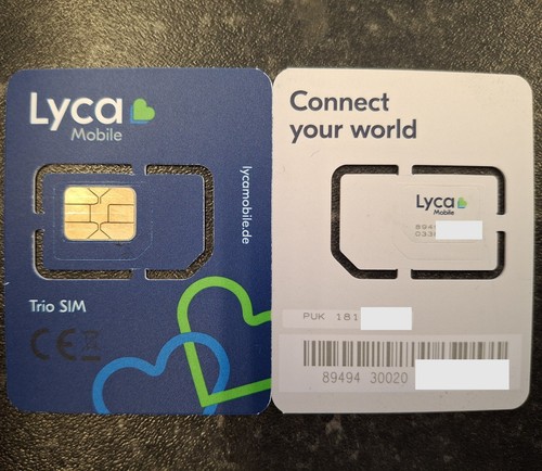 German Sim Card European LYCA Prepaid DE EU, 4G SIM Karte Deutschland ...