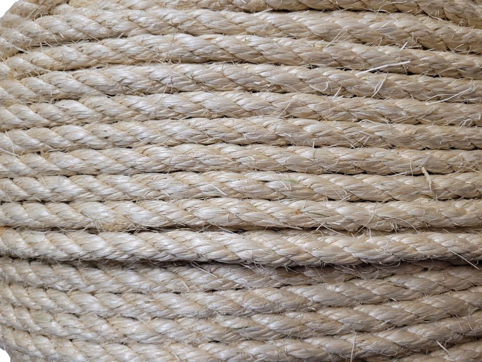 Natural Sisal Rope - 6mm - 8mm - 10mm 12mm Cat Scratching - Garden ...