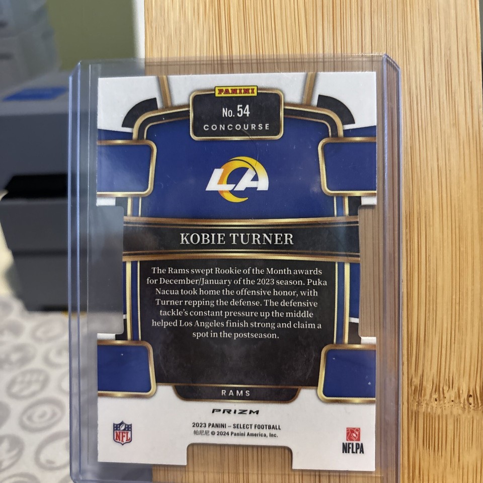 2023 Panini Select Silver Prizm Die Cut #54 Kobie Turner Holo Rookie RC ...