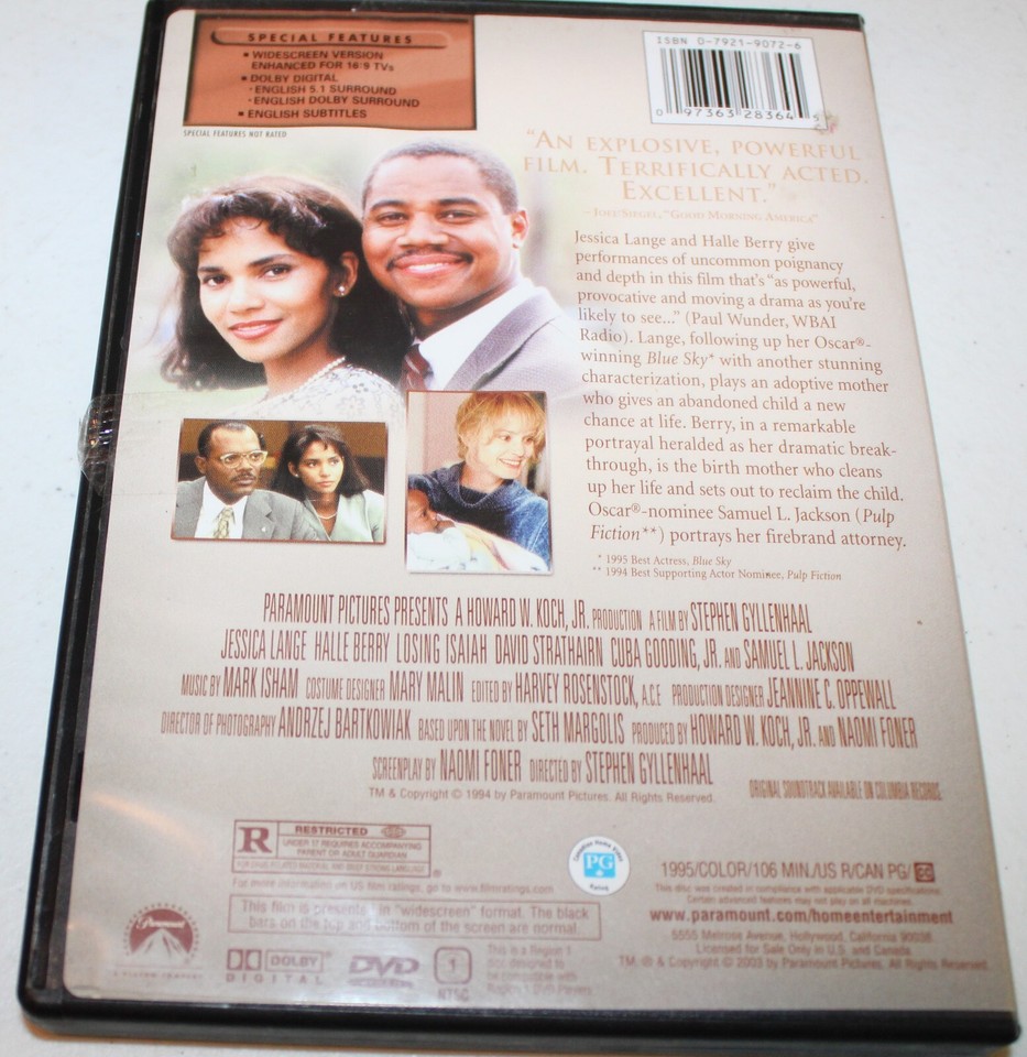 Losing Isaiah (DVD) Jessica Lange, Halle Berry, Controversial Custody ...