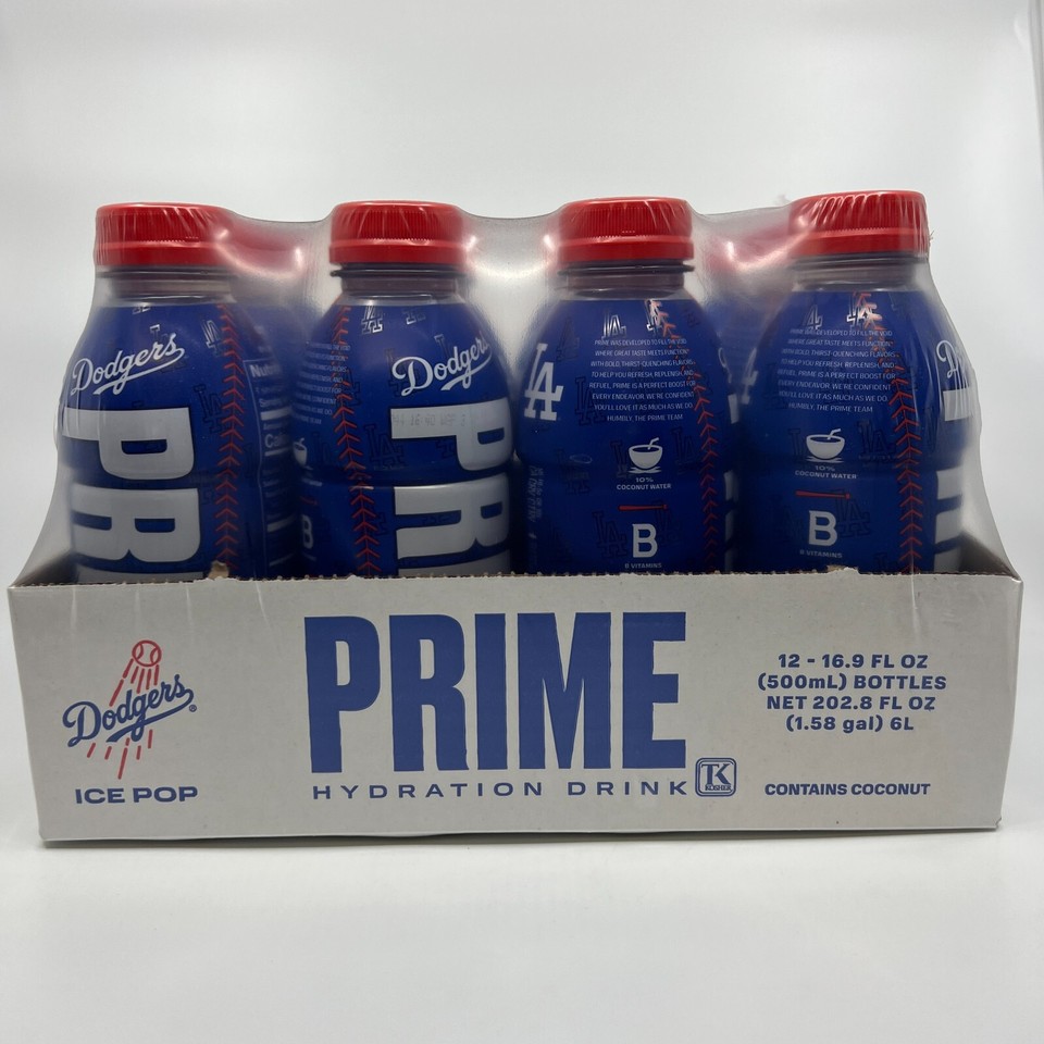 24 Prime Hydration Drink LA Dodgers Dark Blue 16.9fl oz Bottle 2024 | eBay