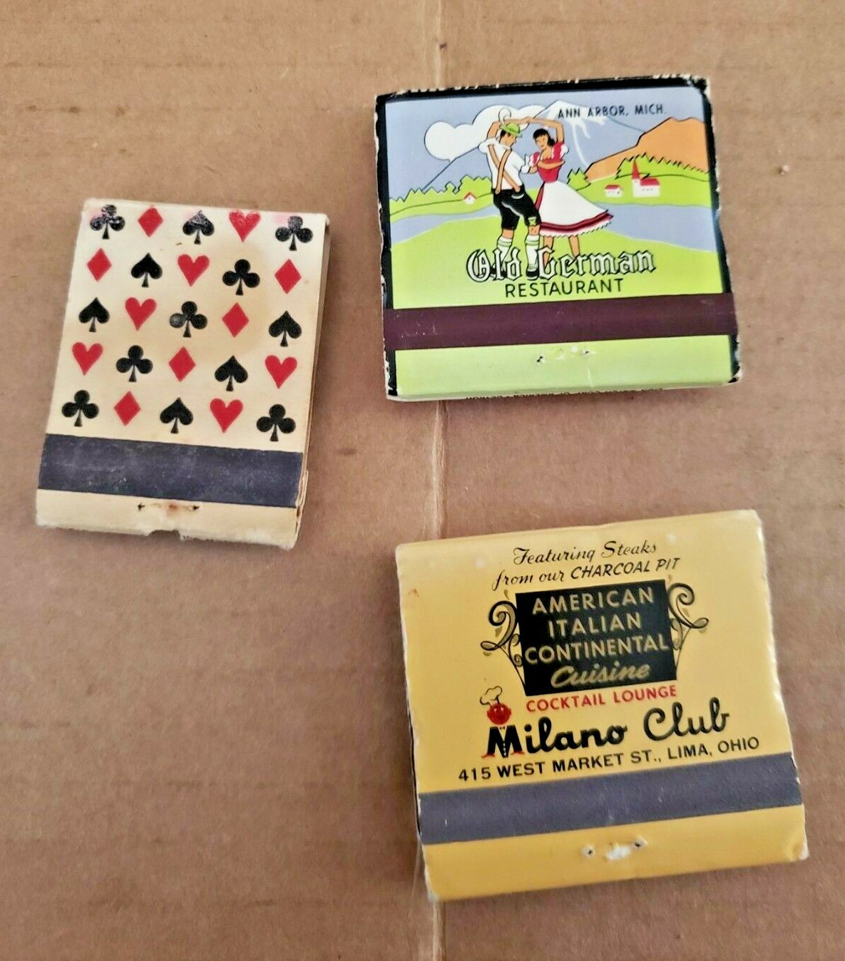 3 Collectible Vintage Matchbooks with Unique Matches Match Heads ...