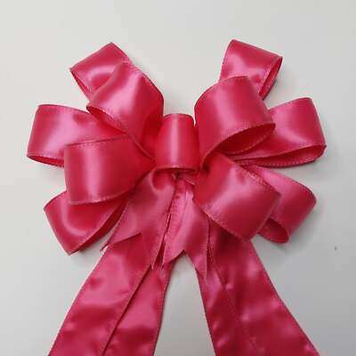 Double Faced Satin Bow, Pink Color, Size Small | eBay