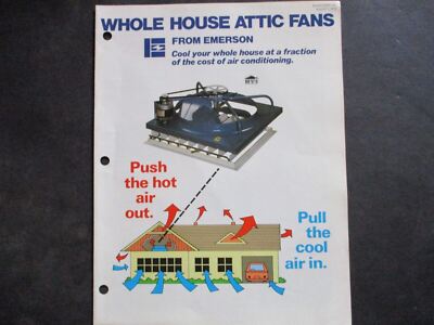8/1/79 Whole House Attic Fans From Emerson Bulletin WHF-101 catalog | eBay