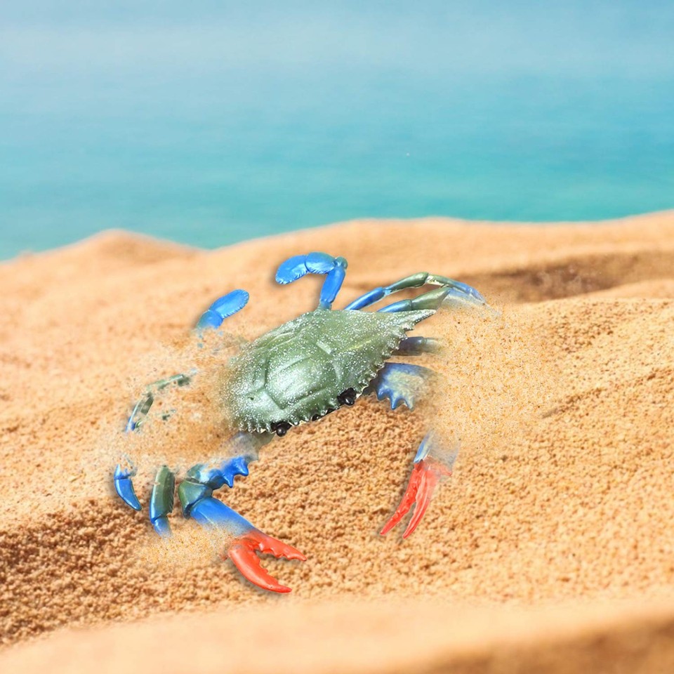 , 2 Pcs Artificial Plastic Crabs Sea Animal Life Realistic Creatures ...