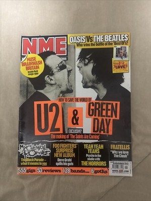 U2 Green Day NME UK Magazine Nov. 18, 2006 Bono My Chemical Romance ...