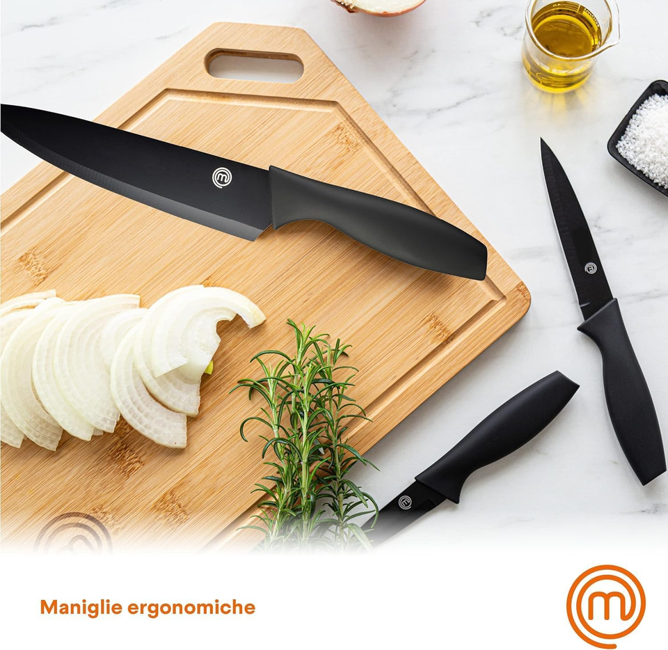 Set Coltelli Da Cucina, Collezione Di Coltello Chef per Pane, Carne E ...