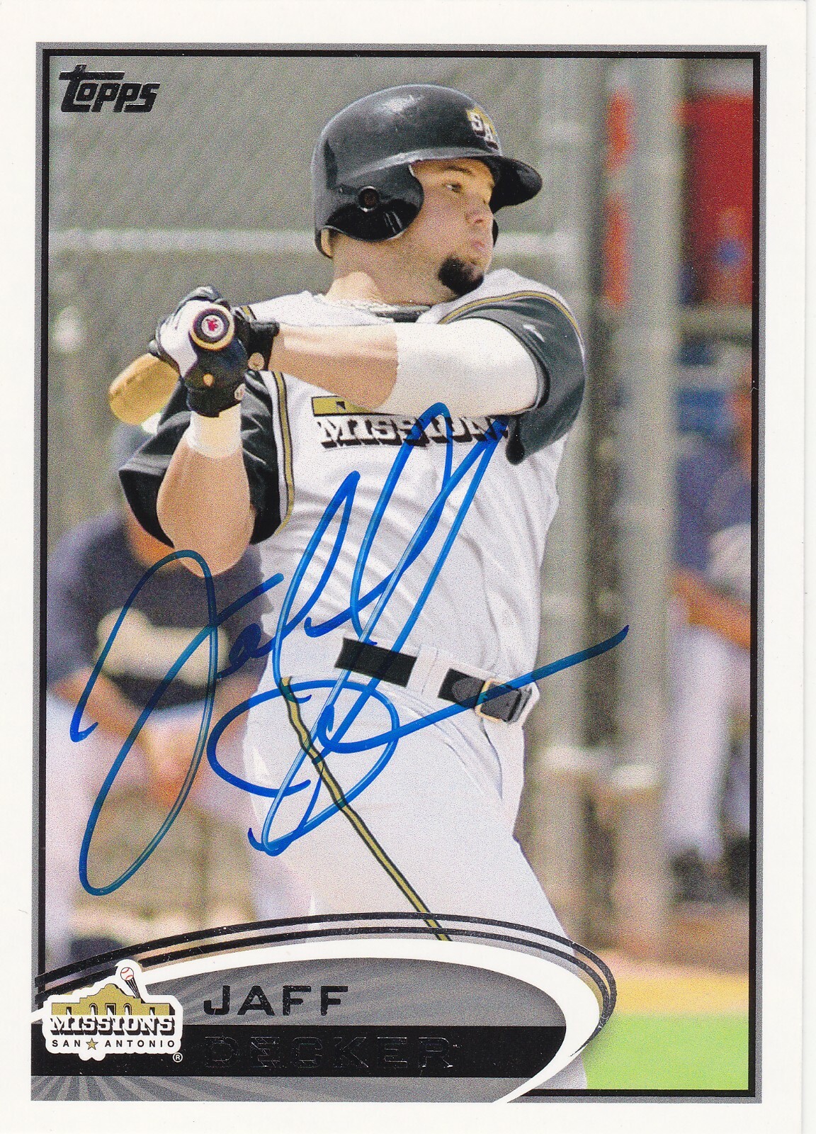JAFF DECKER SAN ANTONIO MISSIONS SIGNED DEBUT CARD PADRES PIRATES TAMPA ...