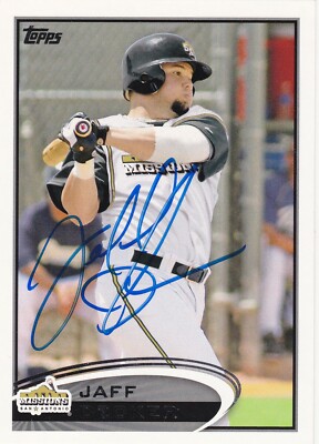 JAFF DECKER SAN ANTONIO MISSIONS SIGNED DEBUT CARD PADRES PIRATES TAMPA ...