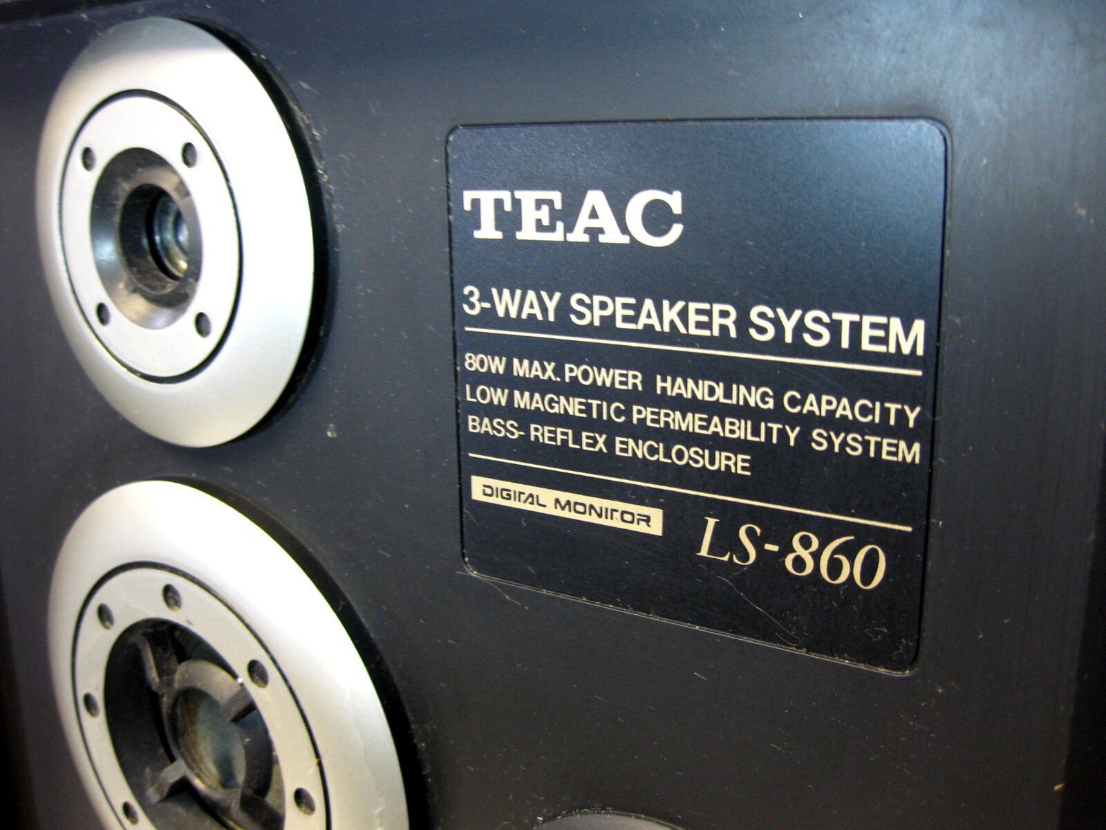 TEAC LS-860 3 Way Speaker System (80W 8 Ohms) | eBay