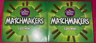 2 X Matchmakers Cool Mint Quality Street 120g Chocolate Sticks Crunchy ...