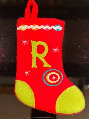 Mini Christmas Stocking Letter R | eBay