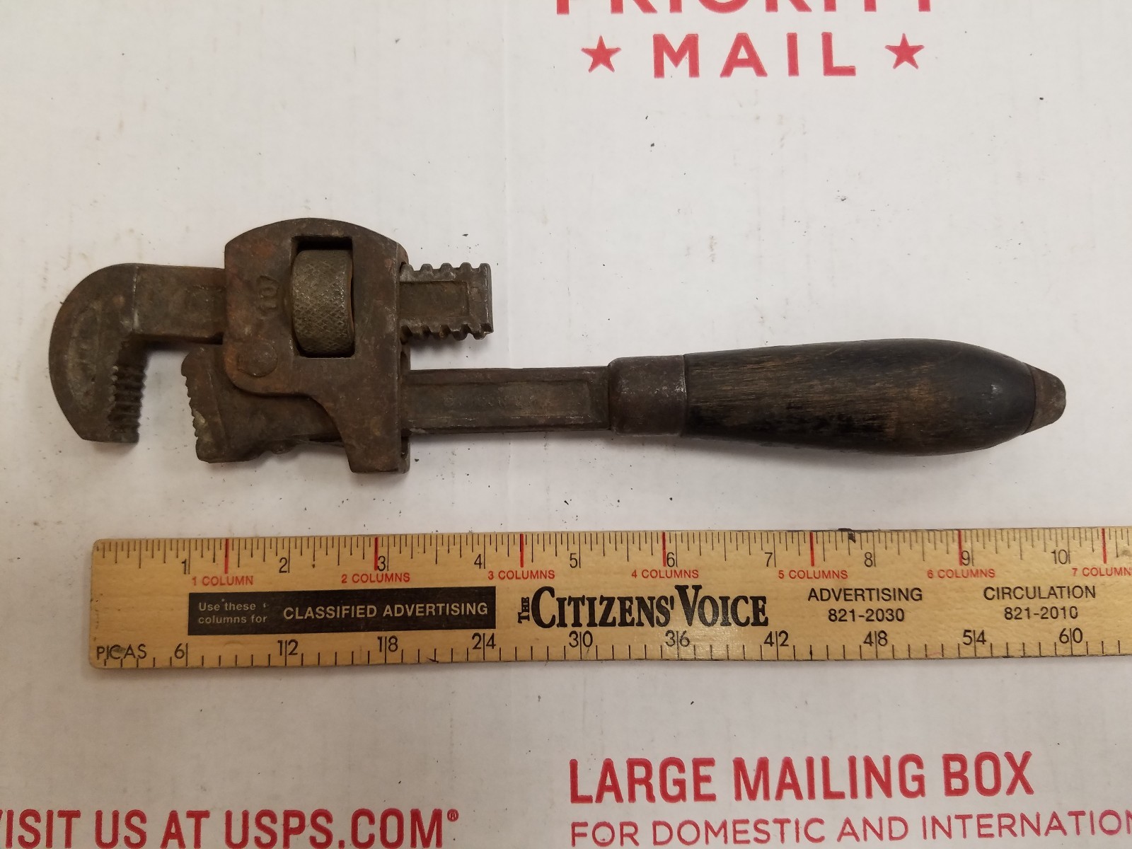 Vintage Samson 10" Adjustable Wrench With Wooden Handle | eBay