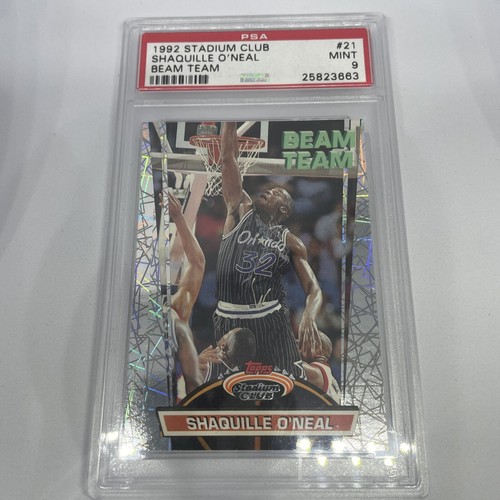 1992 Topps Stadium Club Beam Team #21 Shaquille O’Neal PSA 9 Mint RC ...