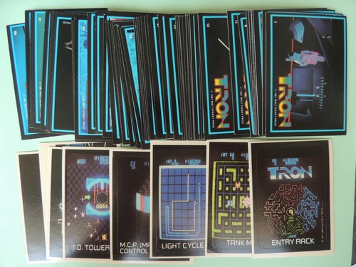TRON DISNEY COMPUTER MOVIE SET OF 66 + 8 STICKERS DONRUSS 1981 TRADING ...