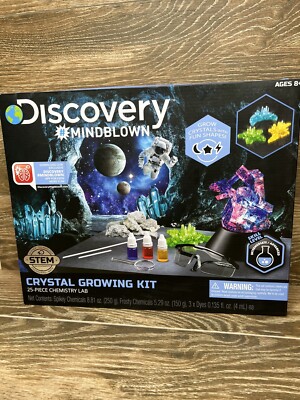 Discovery Mindblown Crystal Growing Kit 25 Piece Science Toys Kids 8 ...