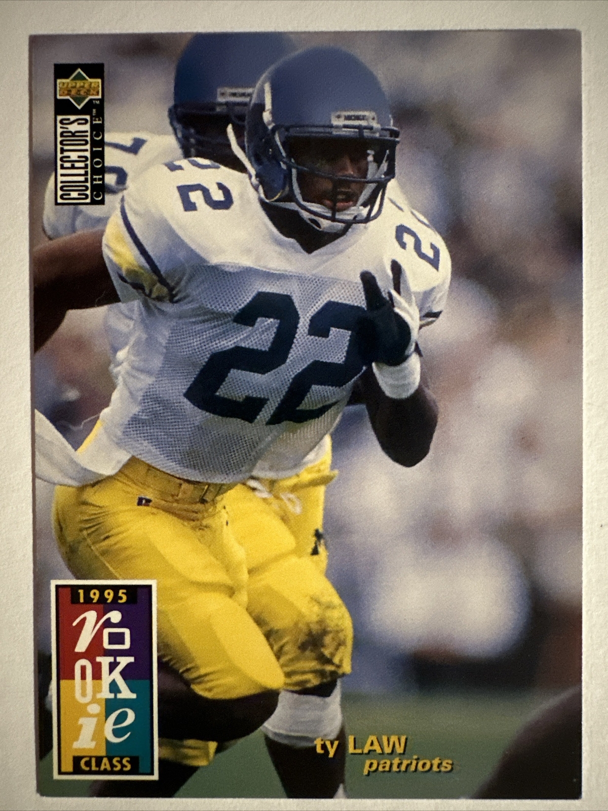 1995 Ty Law Upper Deck Collector's Choice Rookie Card #19 - 1995 Rookie ...
