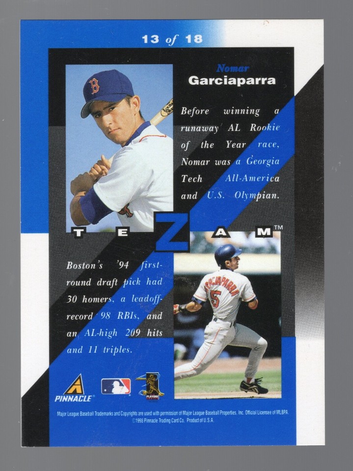 Nomar Garciaparra 1998 Zenith #13 Z-Team Boston Red Sox Rookie Card RC ...