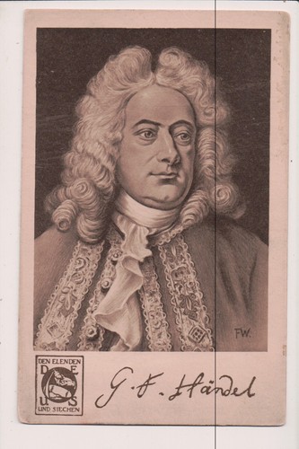 Vintage Postcard George Frideric Handel composer Symphonies Operas | eBay