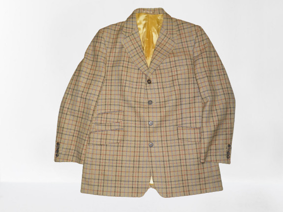 Vintage Gents Brown Check Tweed Jacket By SWAINE ADEN… - Gem