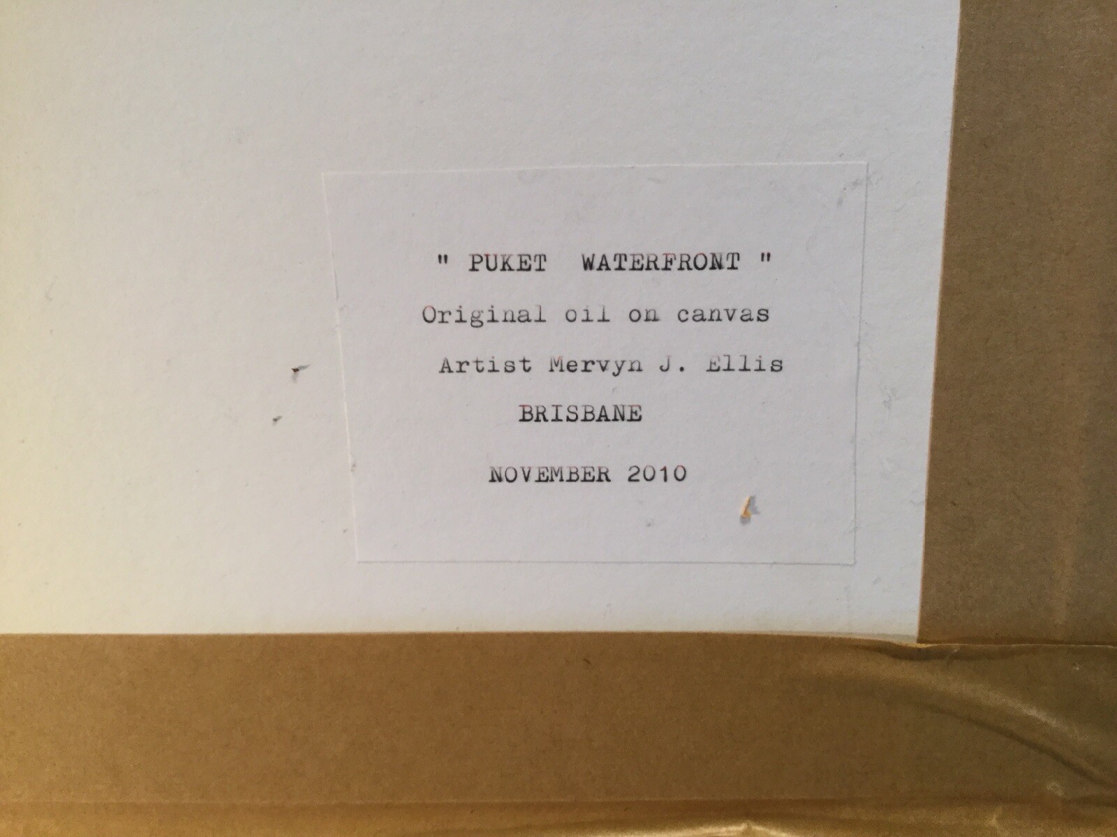 Mervyn J Ellis Phuket Waterfront Framed Oil Painting | eBay