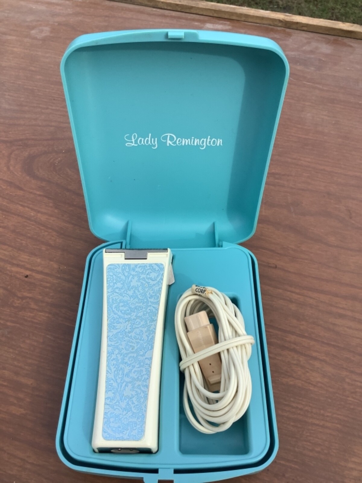 Lady Remington Electric Shaver Razor Model 3M2L Aqua Blue Hard Case Vtg ...