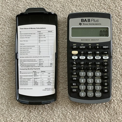 Texas Instruments BA II Plus Financial Business Analyst Calculator with ...