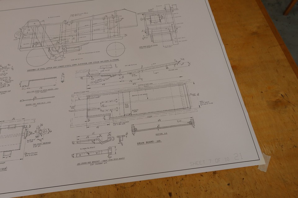 2" inch model Ransomes thresher plan drawing set John Haining 1:6 scale ...