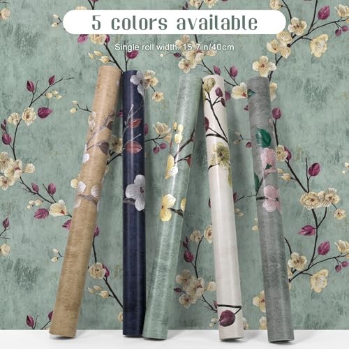 Floral Peel and Stick Wallpaper Flower Tree Contact Paper A 17.5" x ...