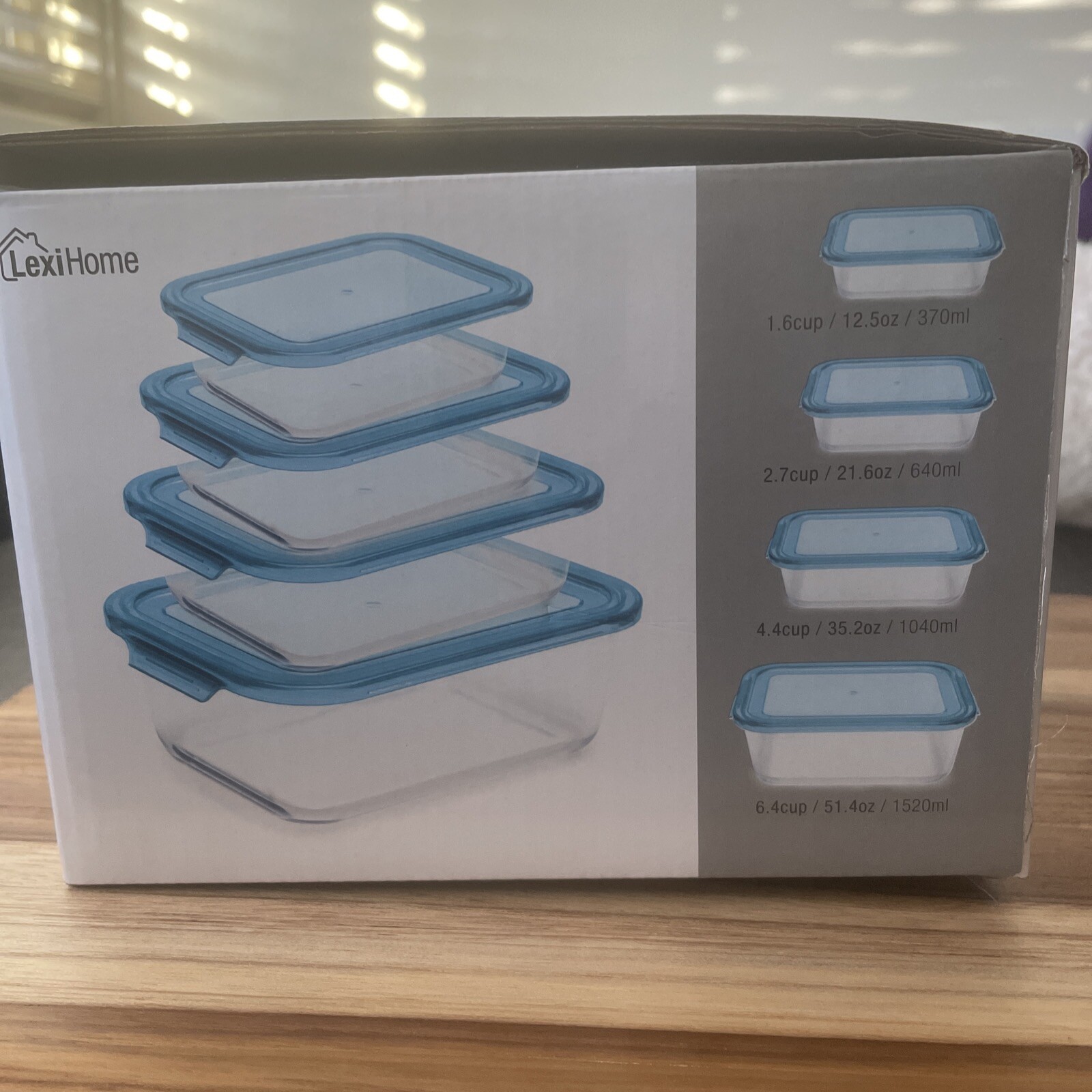 Lexi Home Glass Containers 8 Piece Set | eBay Australia