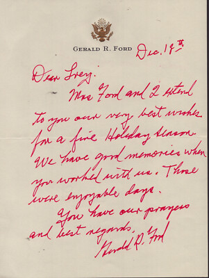 GERALD R. FORD - AUTOGRAPH LETTER SIGNED 12/18 | eBay