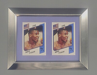 Mike Tyson Rookie Cards (2x) In Wood Frame W/glass - RP | eBay