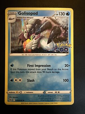 Pokemon Card - Golisopod - 26/78 - Rare - Pokemon Go - Holo | eBay