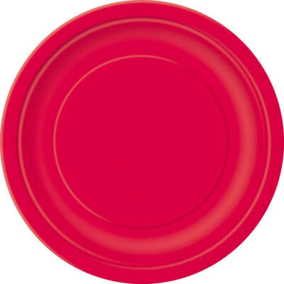 RUBY RED SNACK PLATES 7" x 8 pack | eBay Australia