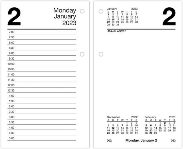 AT-A-GLANCE 2023 3.5"x6" Desk Calendar Refill ( E717-50) for sale ...
