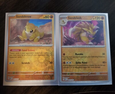 Pokemon Scarlet and Violet - 151 two card evolution set - Sandshrew ...