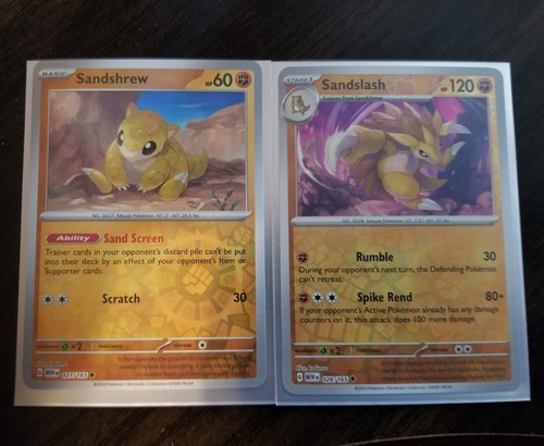 Pokemon Scarlet and Violet - 151 two card evolution set - Sandshrew ...