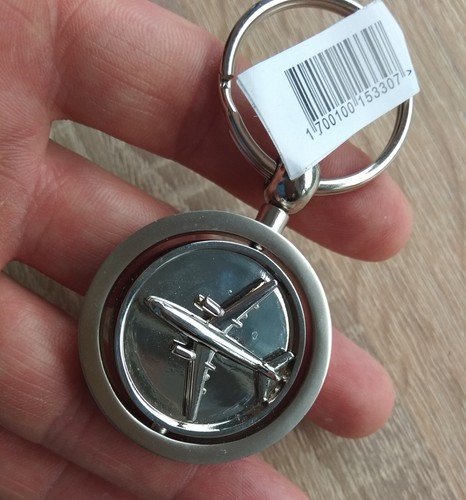 Keychain Rotating Airplane Jet Plane Airbus Emirates Metal Vintage Key ...