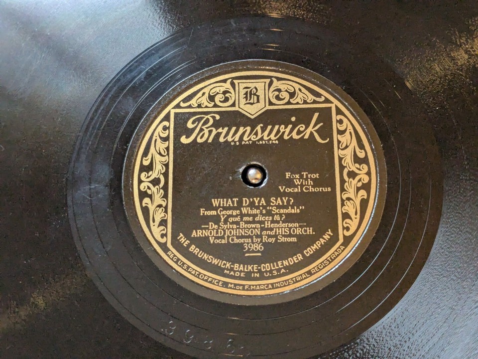 Arnold Johnson Brunswick 3986 I'm On The Crest Of A Wave Jazz 78 Jack ...