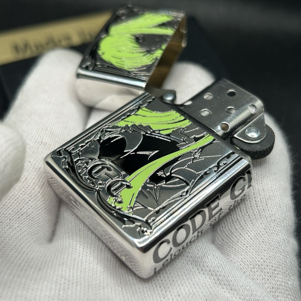 Zippo Oil Lighter Code Geass C.C. Silver Brass Color Limited Japan ...