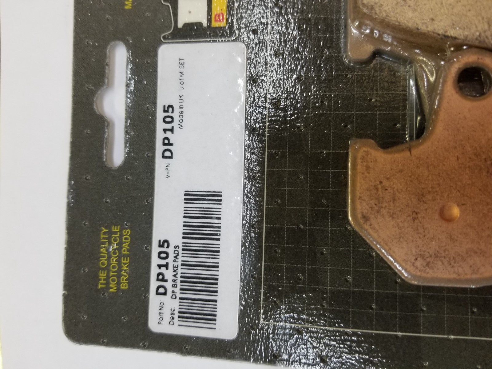 Dunlopad DP Brakes brake pads DP105 105 NEW Honda Rear GL1500 Gold Wing ...