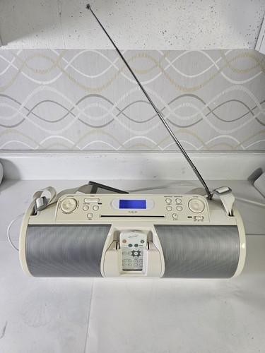 iLive White IBCD3816DT Portable AM/FM iPod Docking Station Boombox ...