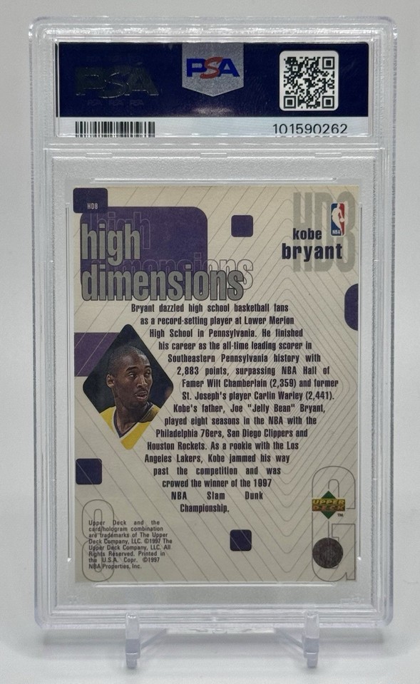 1997-98 UD High Dimensions Kobe Bryant #HD8 PSA 9 Mint SP #/2,000 | eBay
