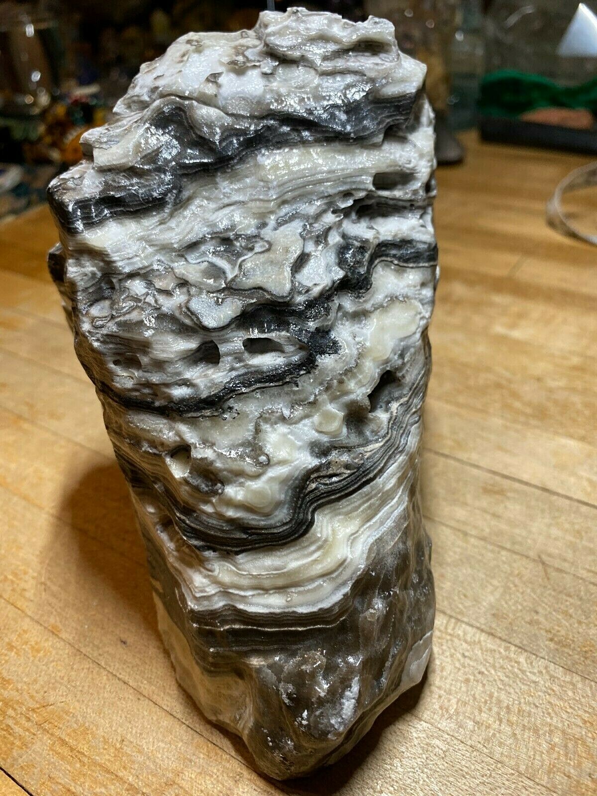 Phantom Zebra Calcite Crystal Gemstone Natural Polished Rock Specimen ...