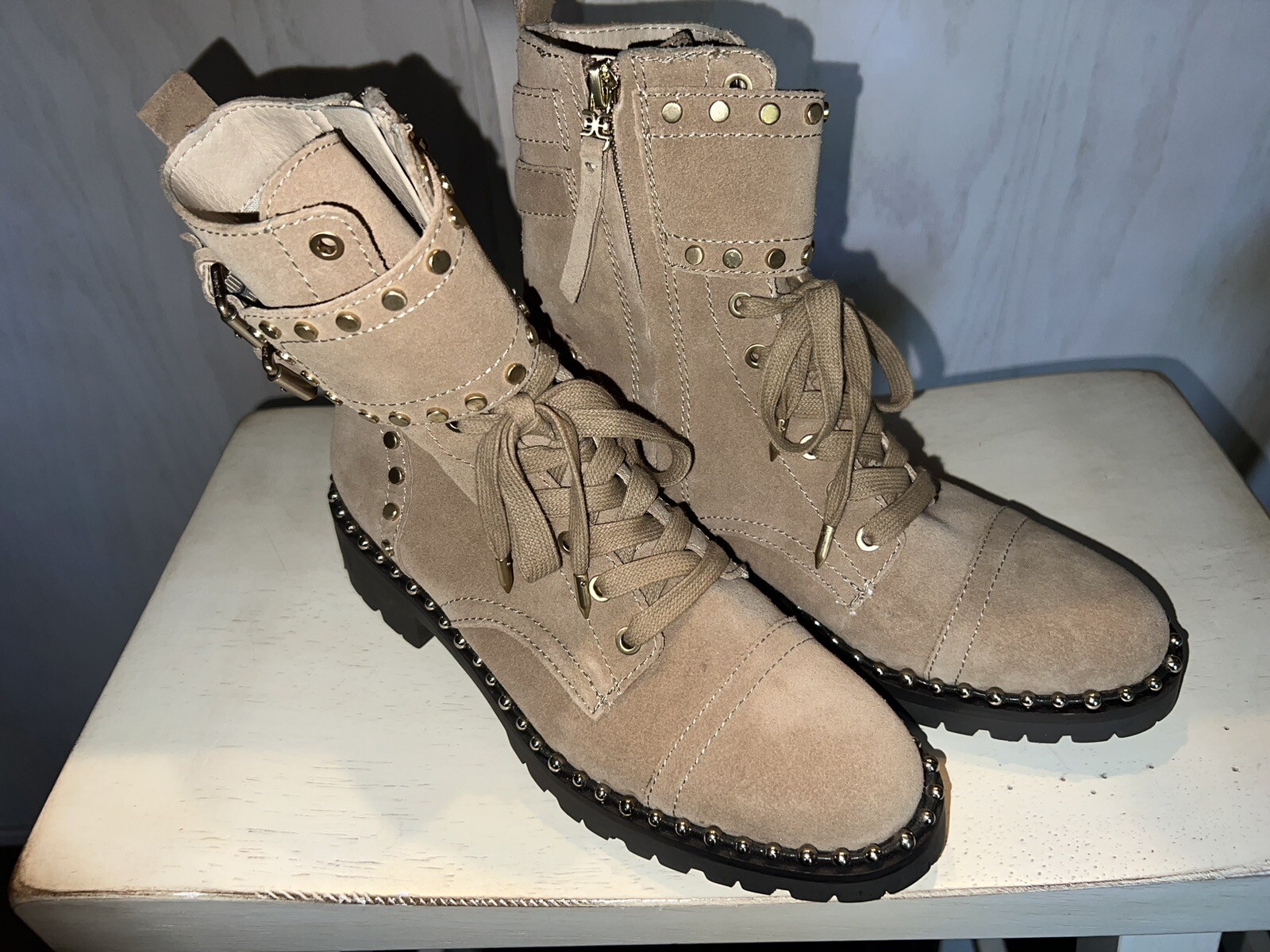 Sam Edelman Jennifer Boots Studded With Buckles High … - Gem