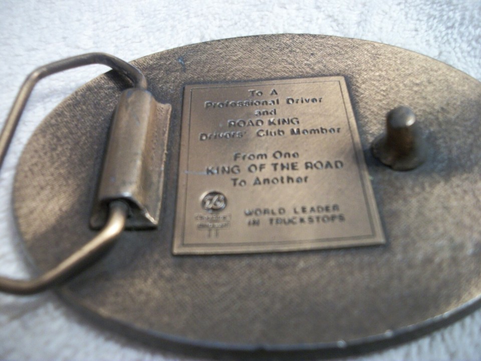 Road King Driver’s Club Belt Buckle -76th Truck Stop - Roaring Lion | eBay