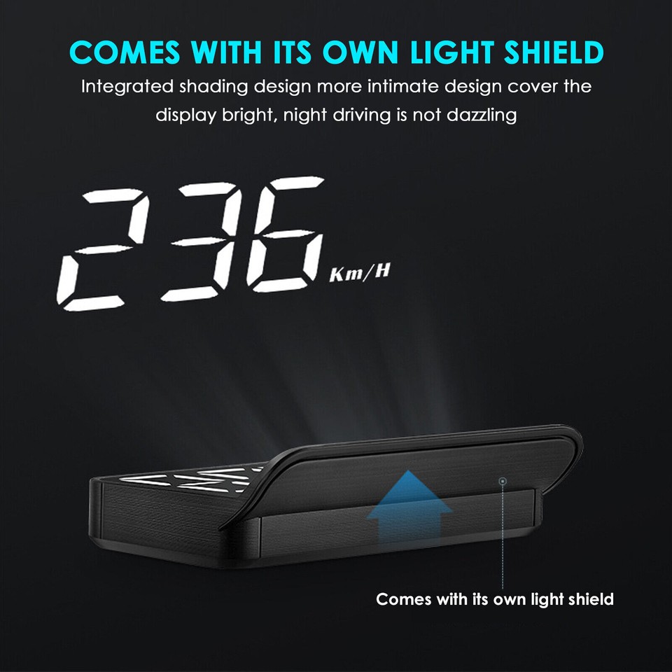 Car Glass HUD Digital Speedometer Projector Head Up Display OBD2 ...