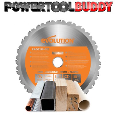 Evolution Rage Orange 210mm x 24TCT Multipurpose Circular Saw Blade ...