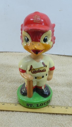 RARE Vintage St Louis Cardinal Bobblehead Nodder Red Hat w/ Bat ...
